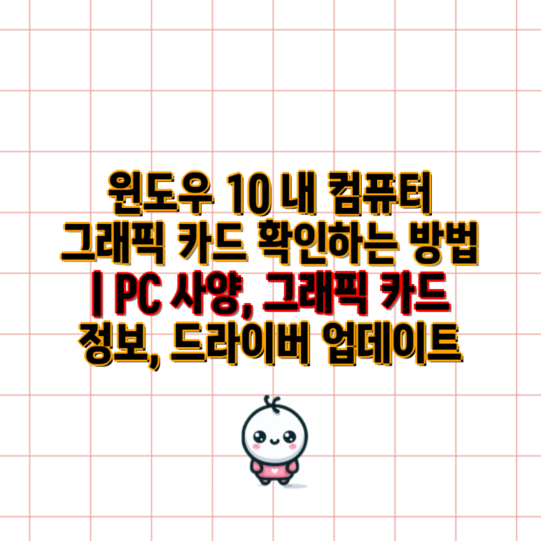 윈도우 10 내 컴퓨터 그래픽 카드 확인하는 방법 Pc 사양 그래픽 카드 정보 드라이버 업데이트 네이버 블로그